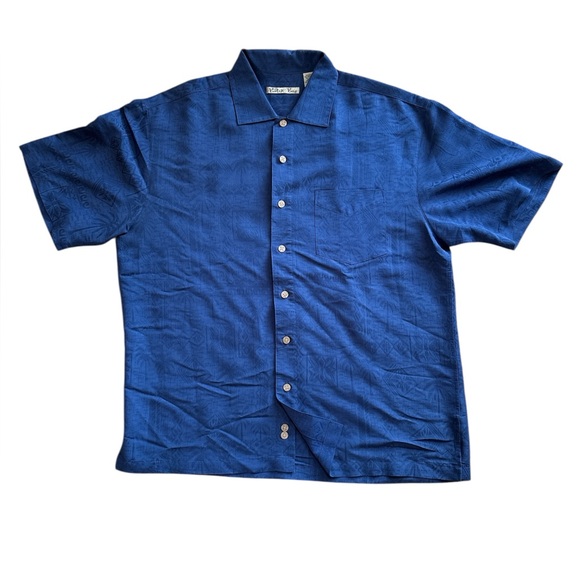 batik bay | Shirts | Vintage Batik Bay Mens Size L Casual Button Navy ...